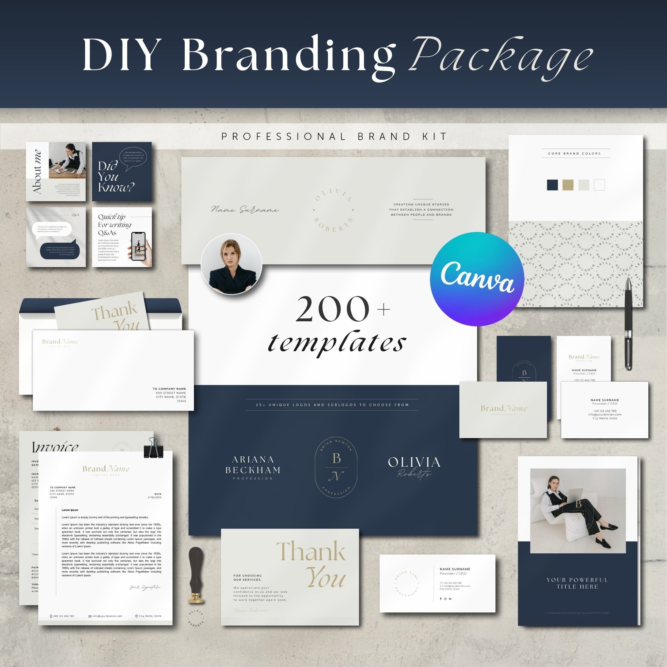 Professional Personal Brand Identity Custom Personal Logo Signature ...