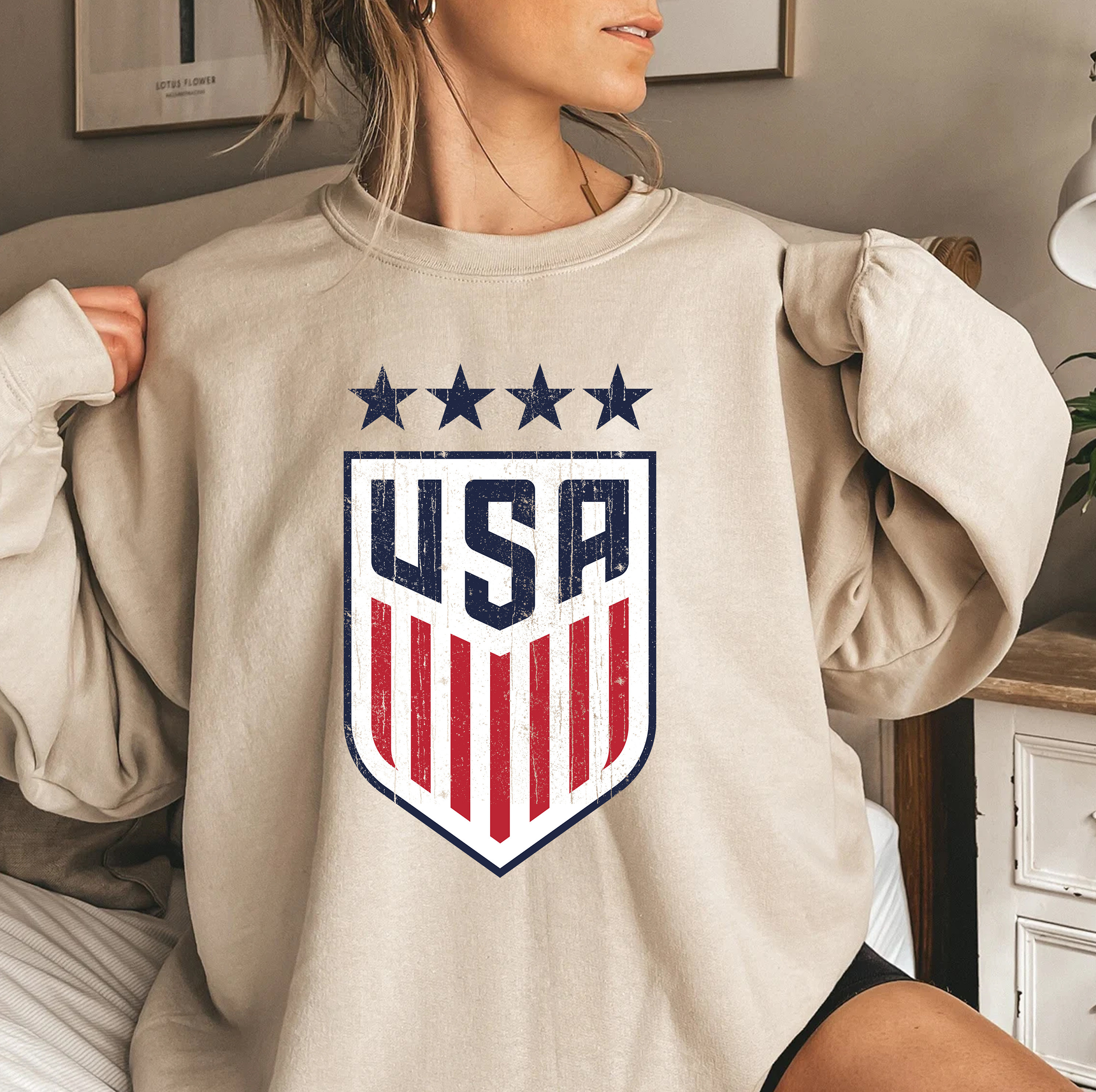 USA Women's Soccer Sweatshirt, Hoodie, World Cup Usa, American Sweater, USA National Soccer Team ...