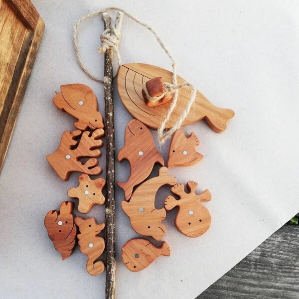 Wooden Toy Fishing - Etsy