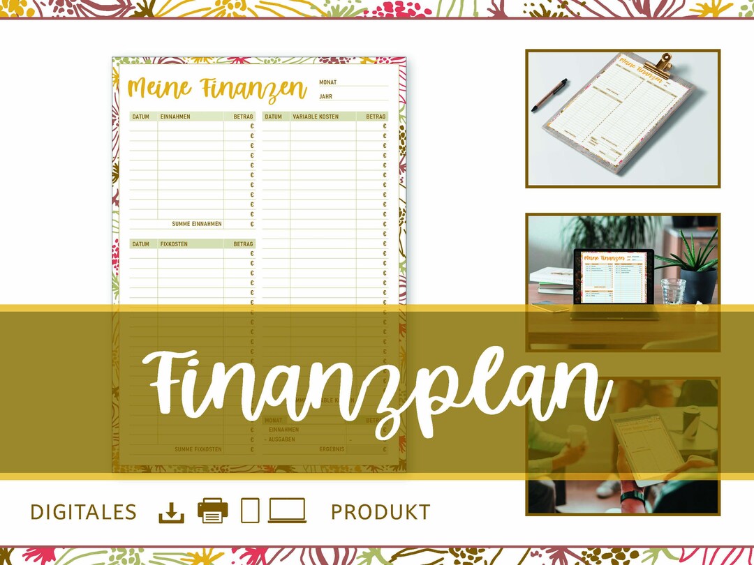 Financial Plan | Budget Planner | Financial Overview | Household Budget ...