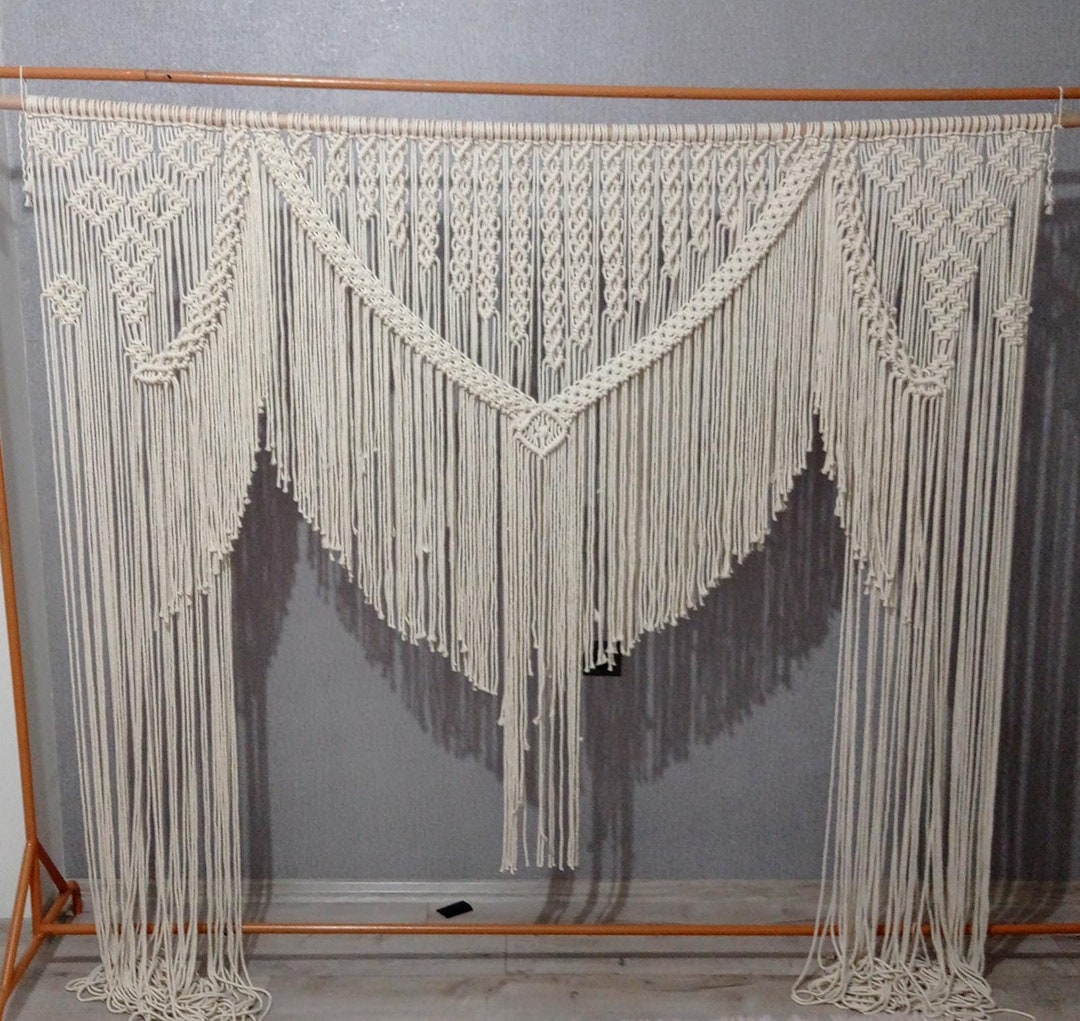 Handmade Macrame Curtain Macrame Wedding Backdrop Macrame - Etsy