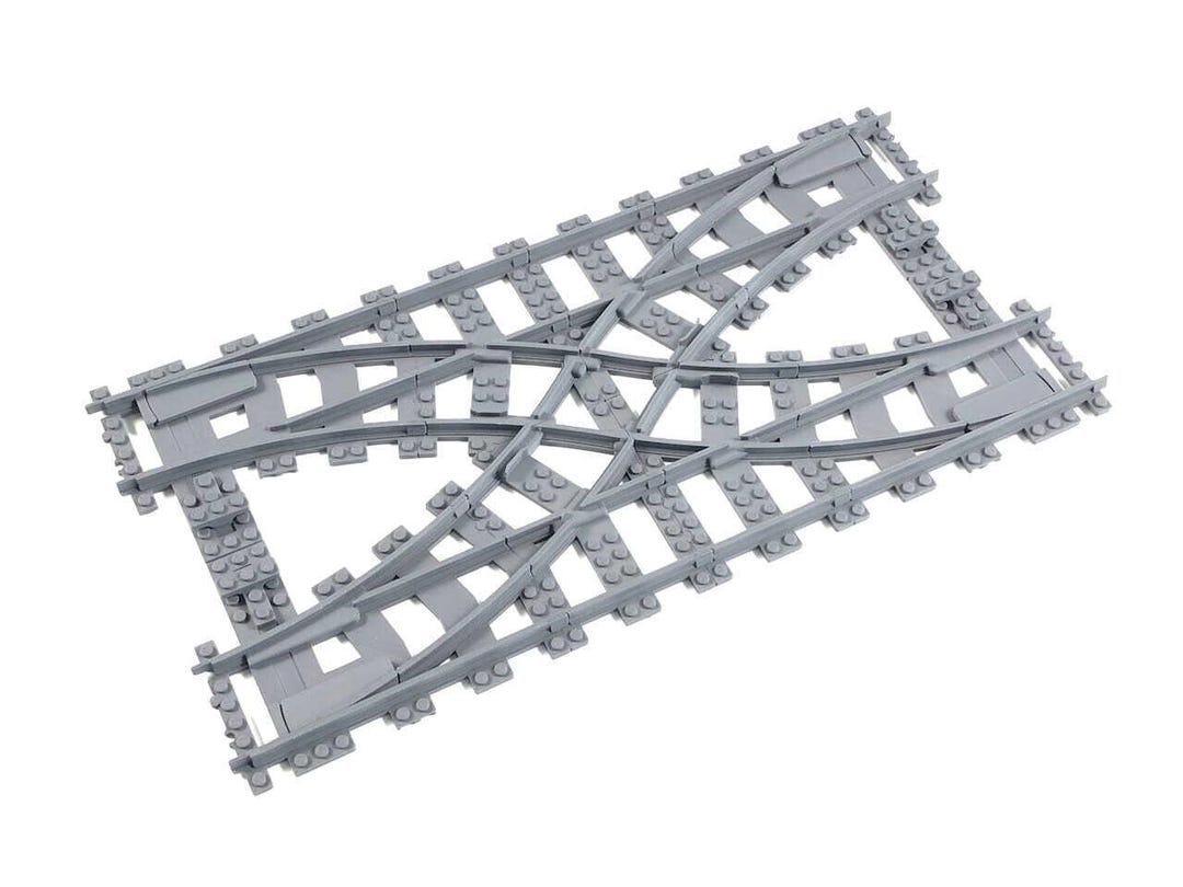 Trixbrix Double Crossover Compatible With Lego City Train 60197, 60198 ...