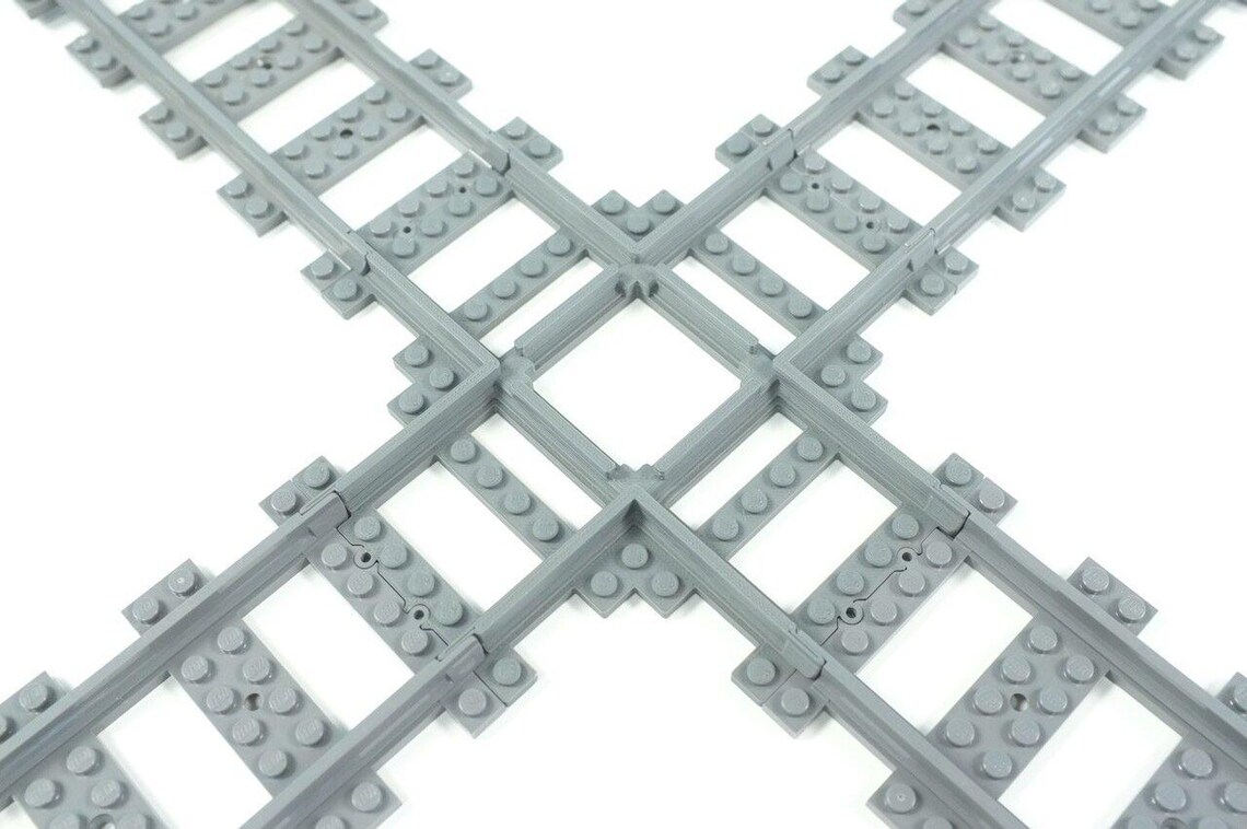 Trixbrix Train Track Crossing 90 Deg. Long 2x 100% Compatible With All ...