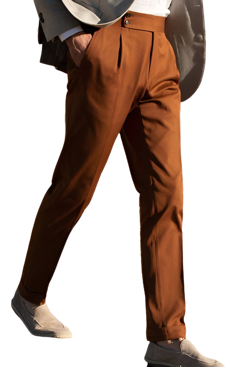 Men's Gurkha Trouser Regular Fit Button Closure - Etsy