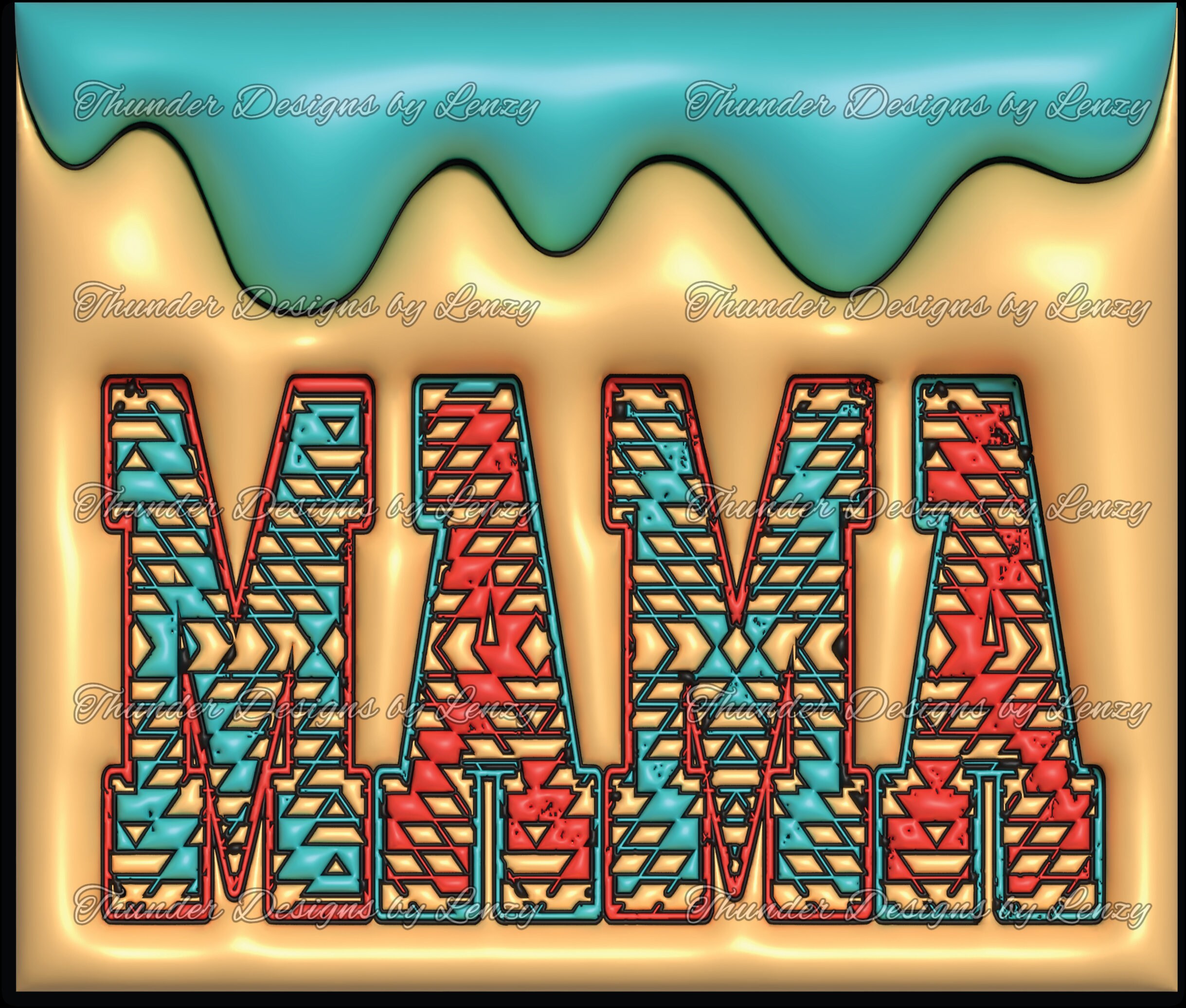 Aztec MAMA Tumbler Design, PNG File, Skinny Tumbler Full Wrap, 20oz or ...