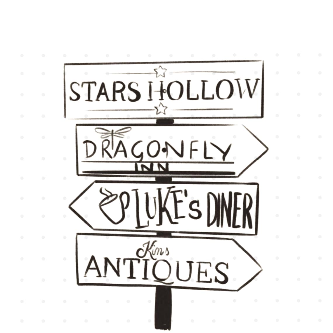 Gilmore Girls PNG, Stars Hollow Png, Rory Gilmore Png, Luke's Diner ...