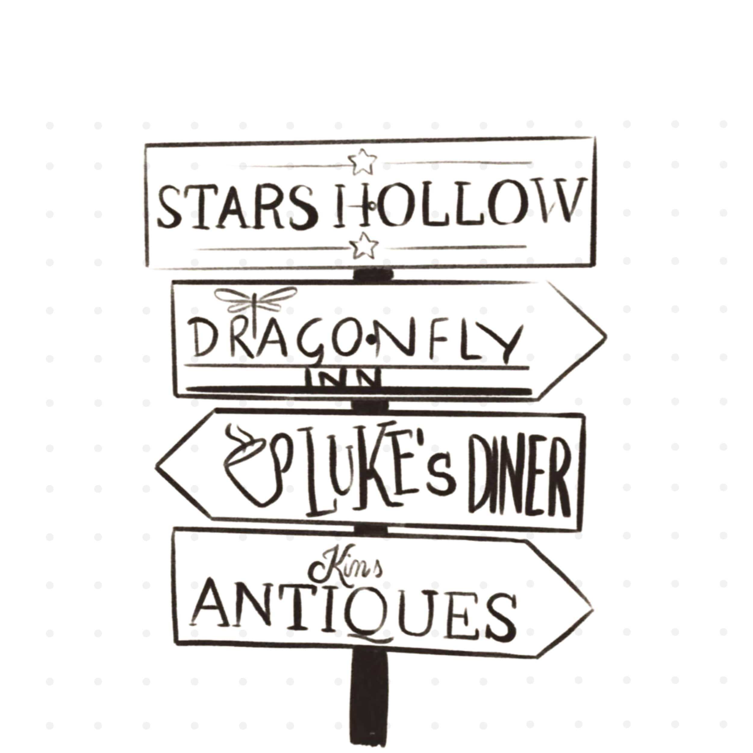 Gilmore Girls SVG , Stars Hollow, Luke's Diner SVG, Dragonfly Inn Svg ...