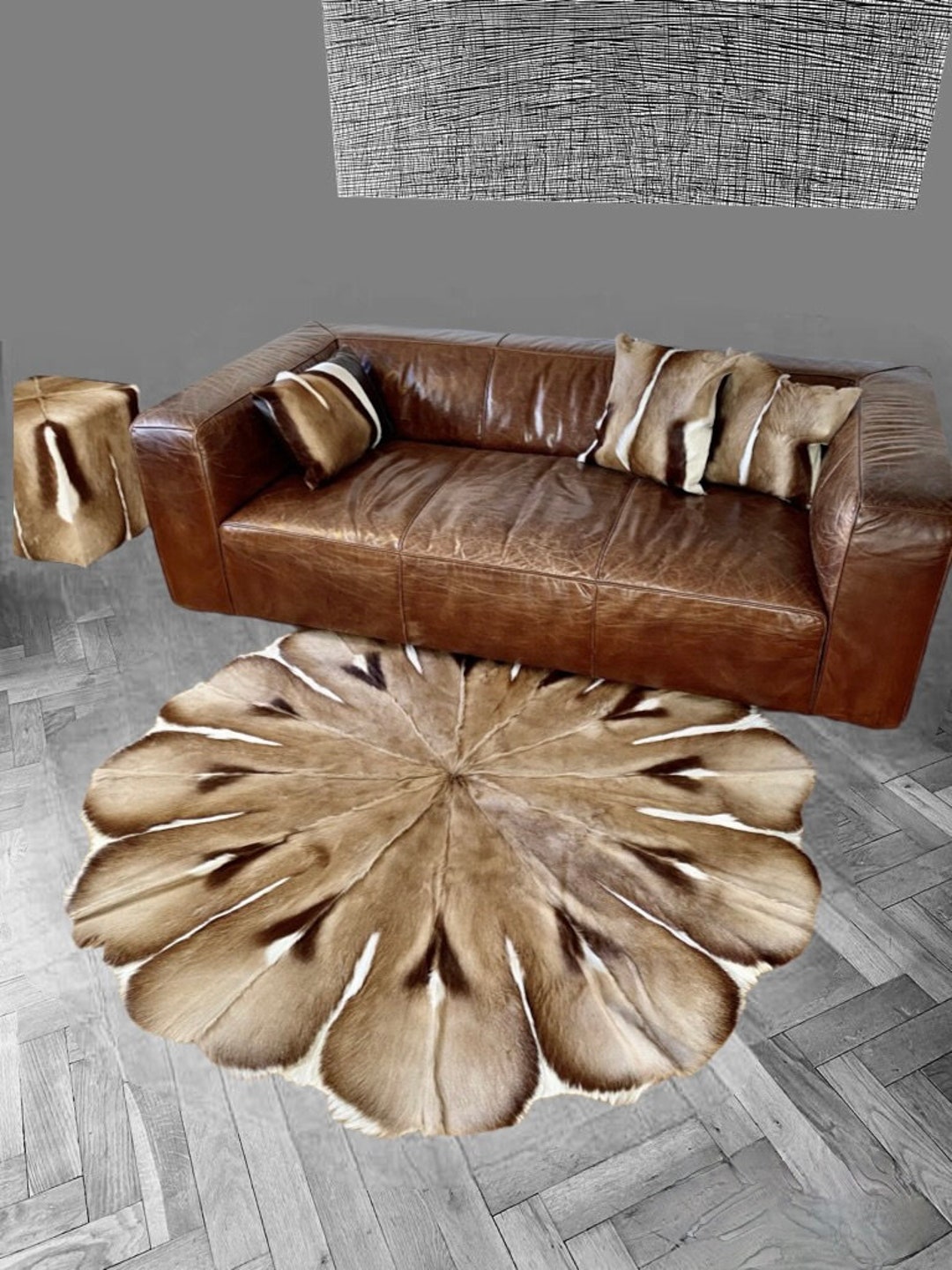 Fur Rug Soft Carpet Made From Real Springbok Fur - Etsy