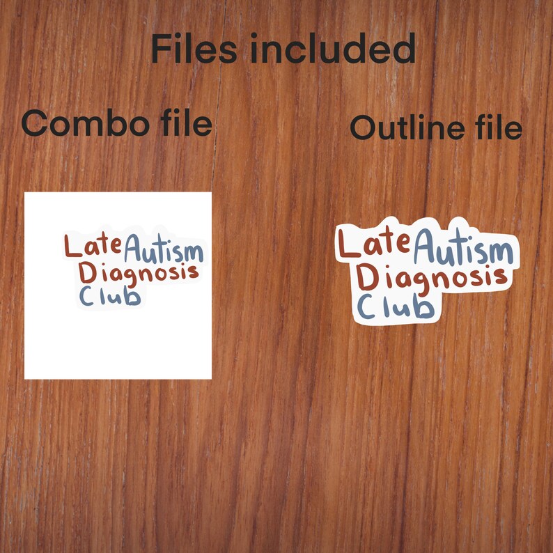 Printable Late Autism Diagnosis Club Digital Diecut Sticker - Etsy