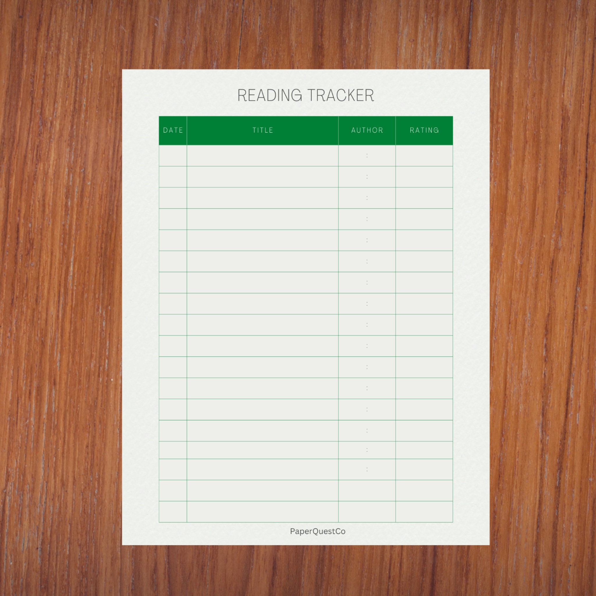 Digital Reading Tracker Printable Template - Etsy