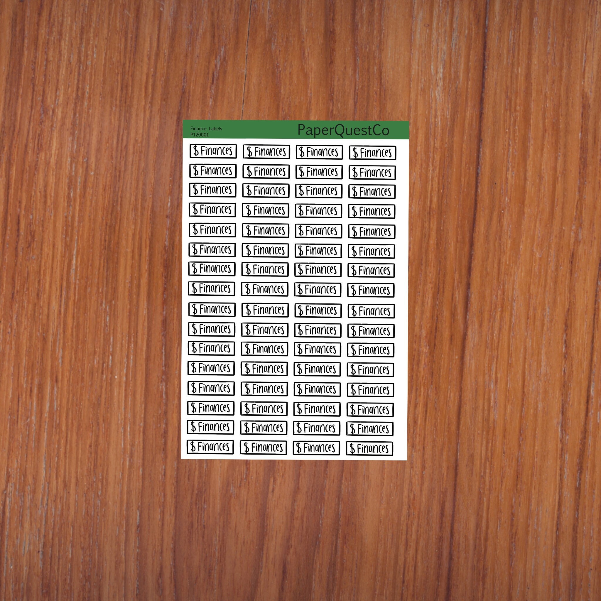 Digital Finance Label Printable Sticker Sheet - Etsy
