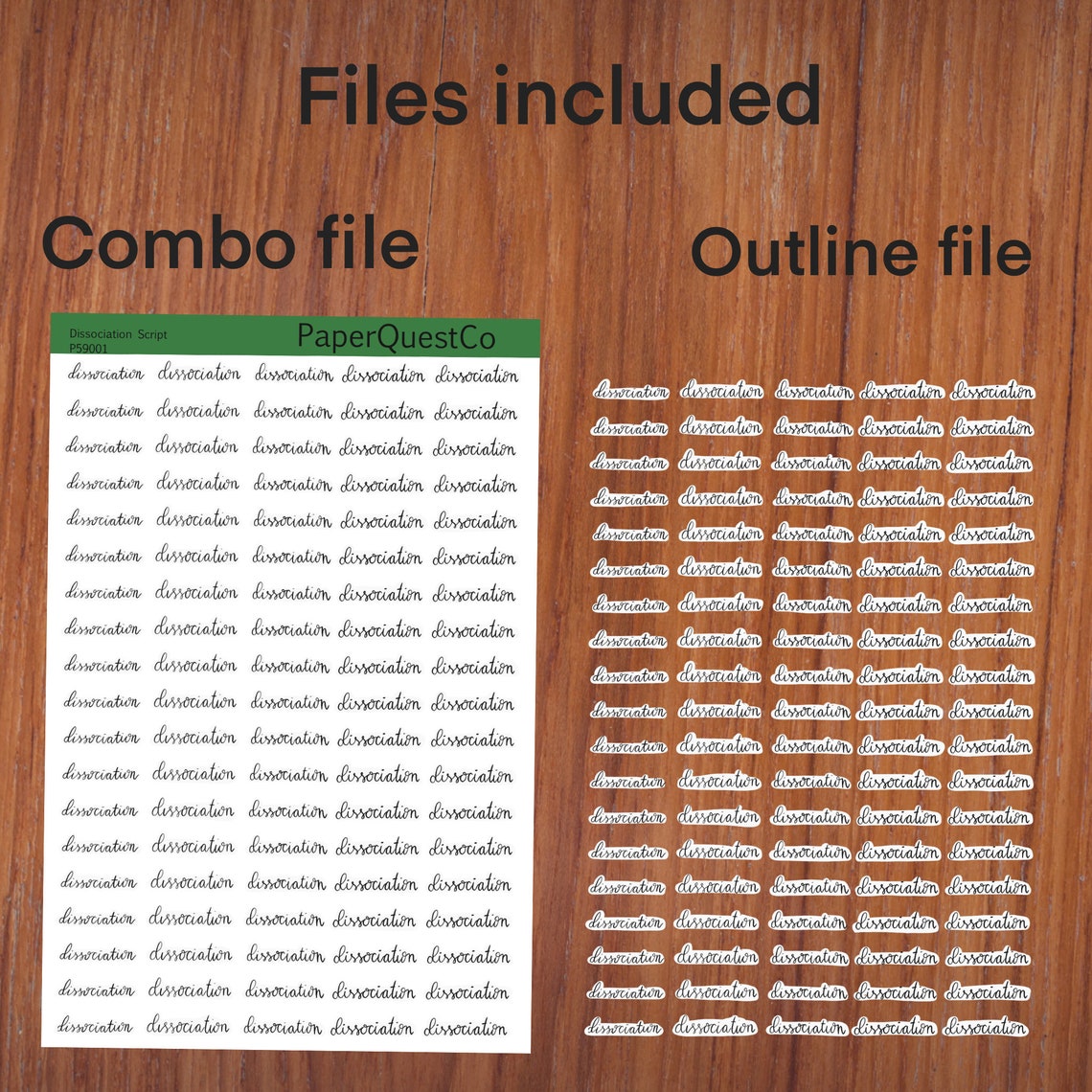 Printable Dissociation Mental Health Digital Script Sticker - Etsy