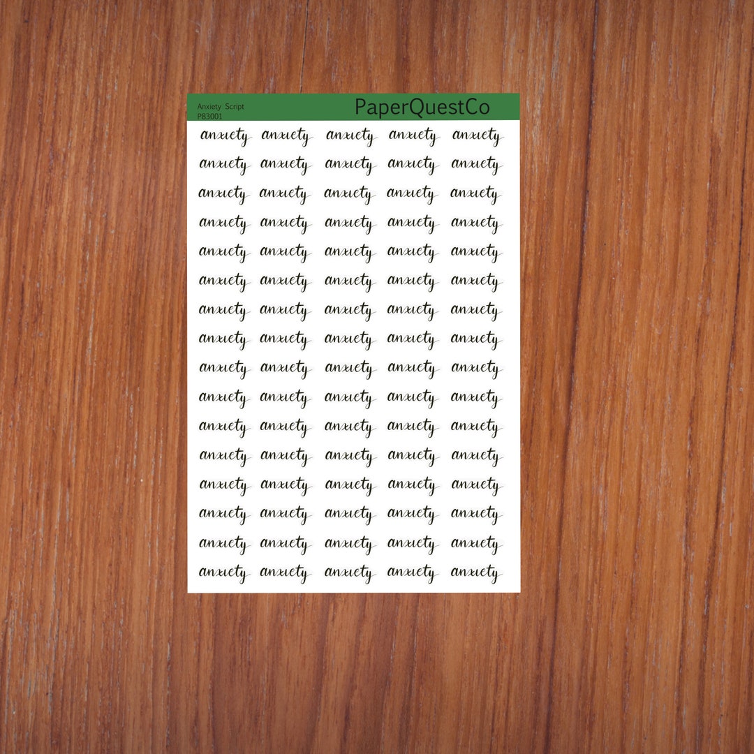 Printable Anxiety Script Digital Sticker Sheet - Etsy