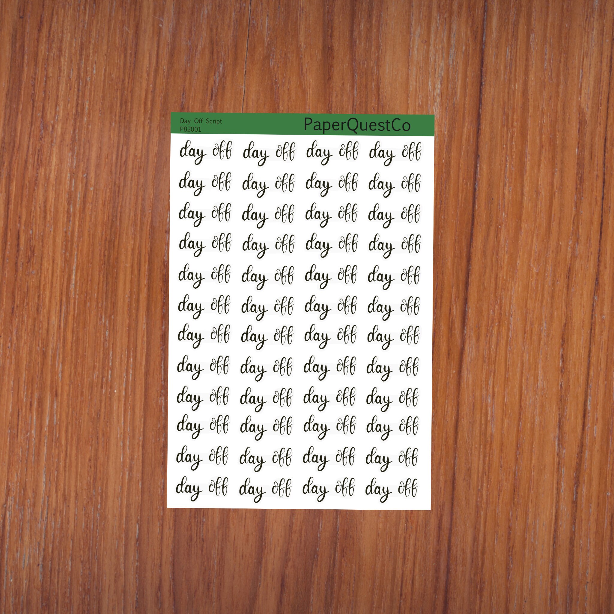 Printable Day off Script Digital Sticker Sheet - Etsy