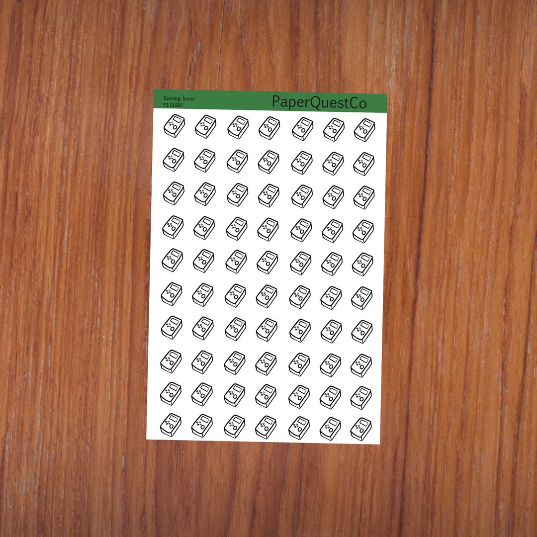 Digital Gaming Icons Printable Sticker Sheet - Etsy