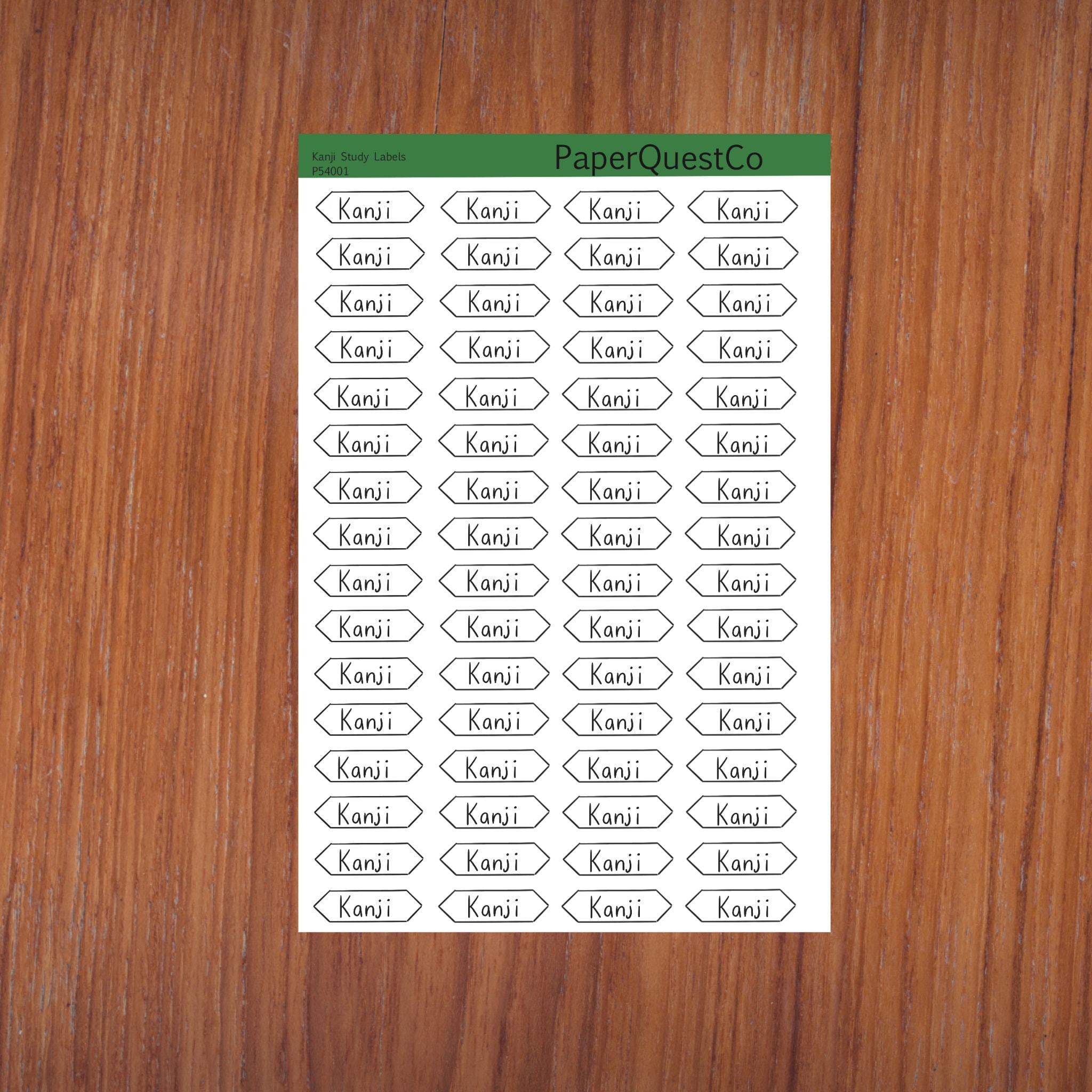 Printable Kanji Study Labels Digital Sticker Sheet - Etsy