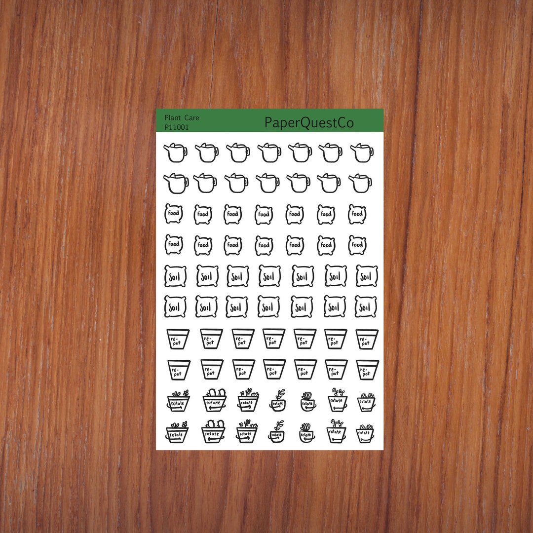 Printable Plant Care Multi Digital Icon Sticker Sheet - Etsy