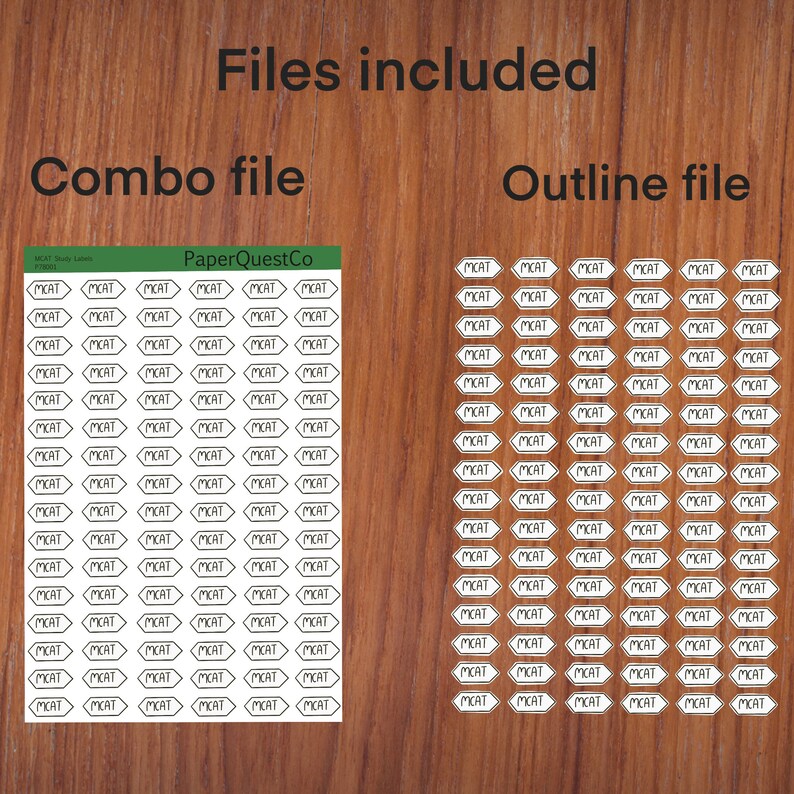 Printable MCAT Study Labels Digital Sticker Sheet - Etsy