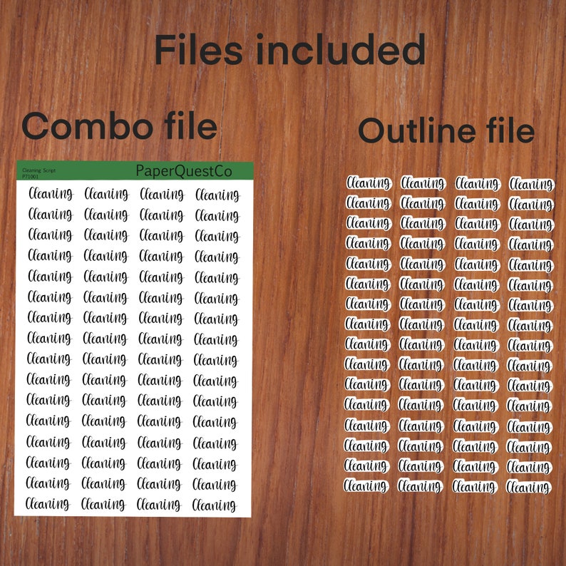 Digital Cleaning Script Printable Sticker Sheet - Etsy