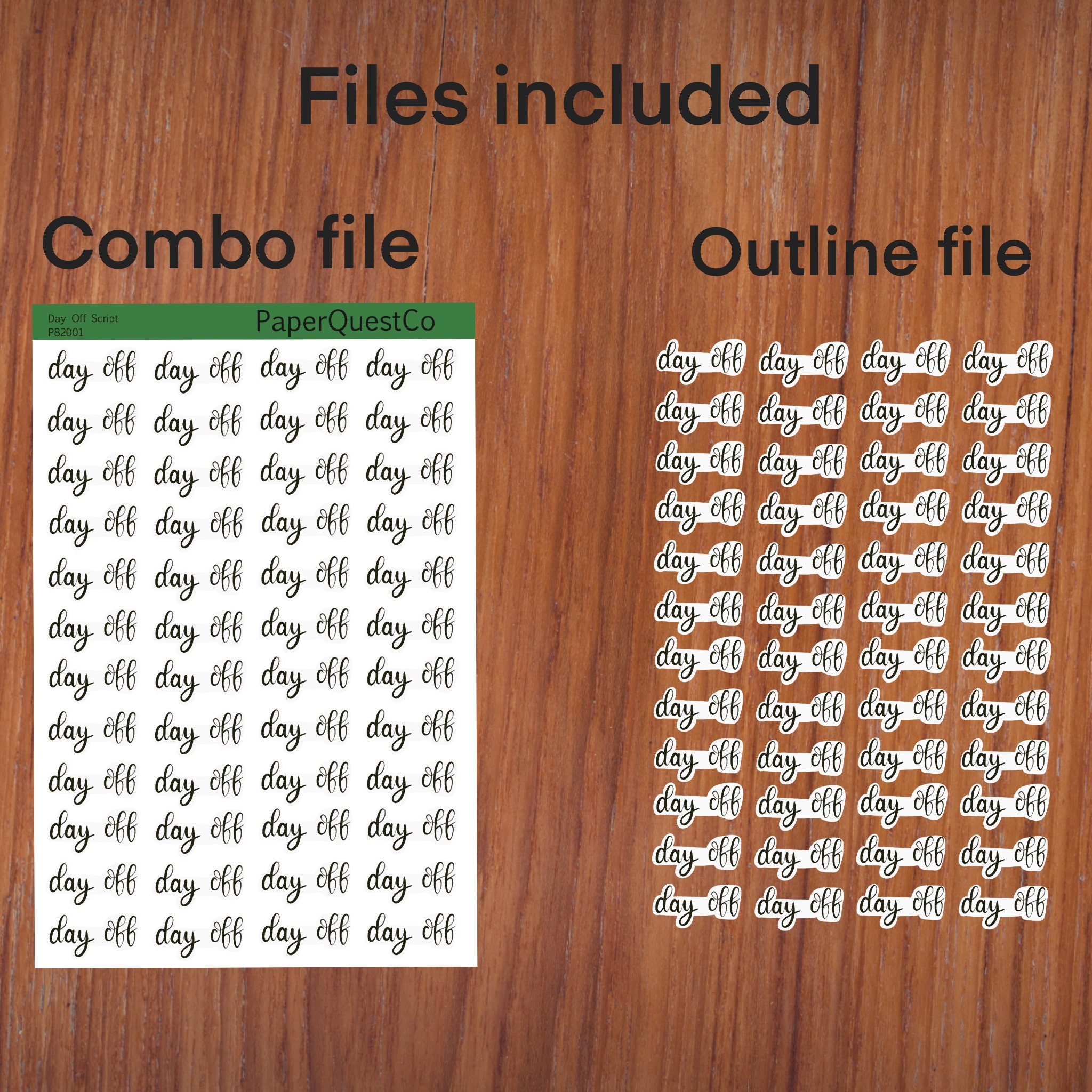 Printable Day off Script Digital Sticker Sheet - Etsy