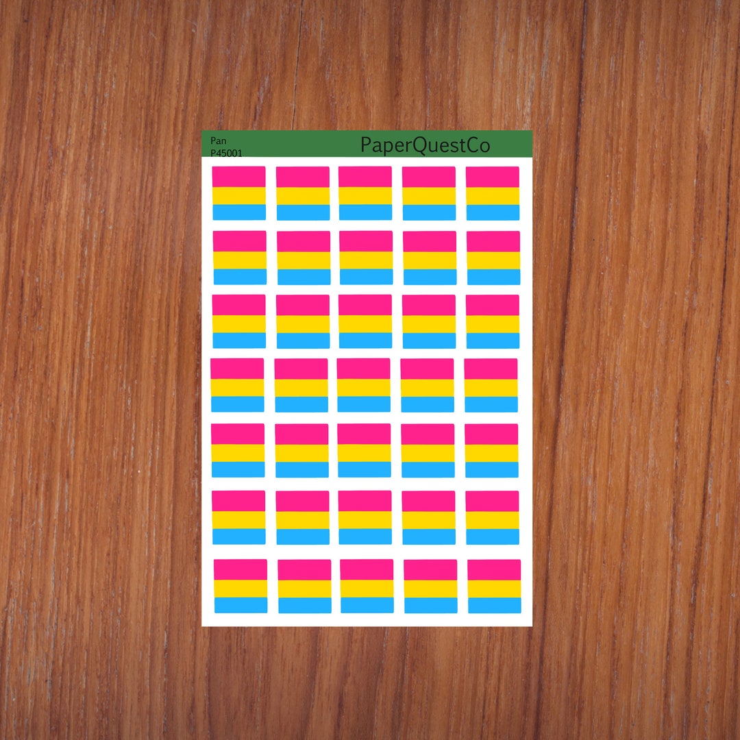 Digital Pride Pansexual Printable Square Sticker Sheet - Etsy