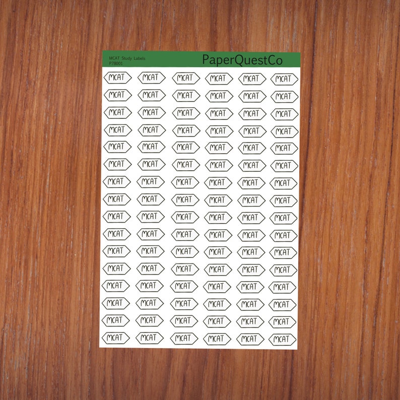 Printable MCAT Study Labels Digital Sticker Sheet - Etsy