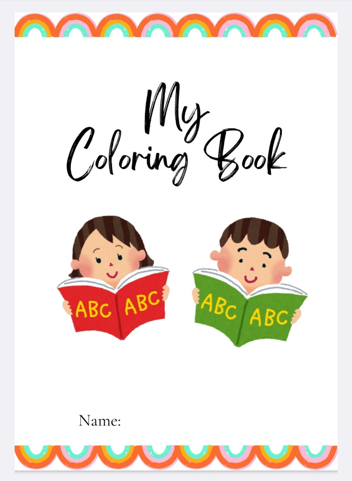 Alphabet Coloring Book - Etsy