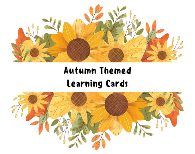 30 Fall Flashcards for Kids, Autumn-themed Vocabulary Cards, Seasonal ...