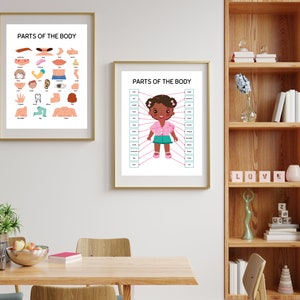 Parts of the Body Educational Poster. Human Anatomy. Homeschool ...