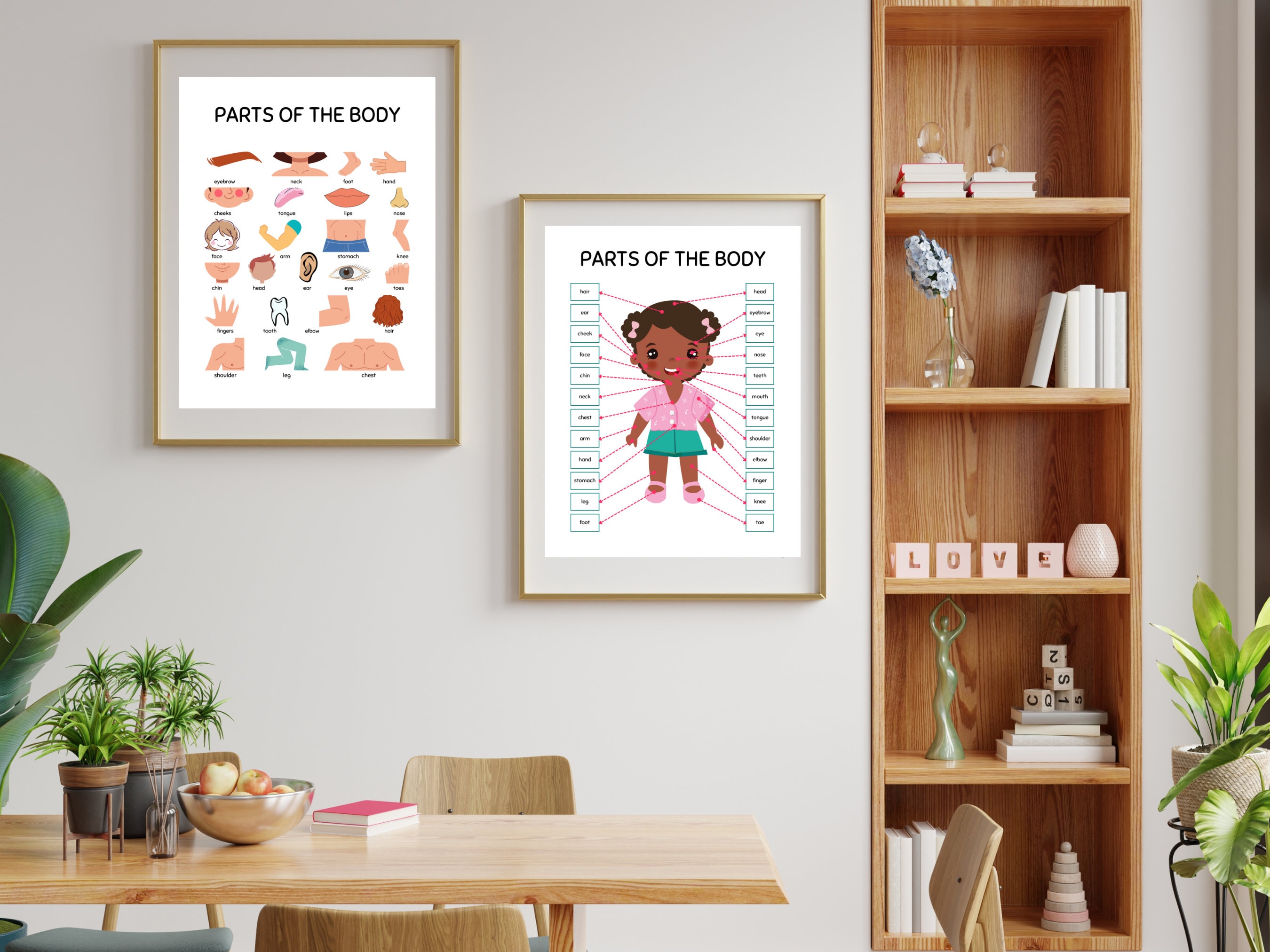 Parts of the Body Educational Poster. Human Anatomy. Homeschool ...