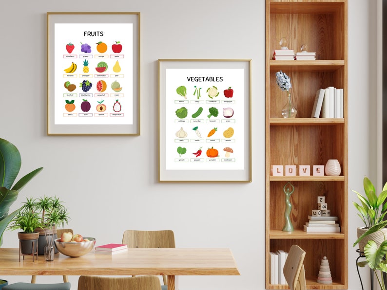 Fruit and Vegetable Educational Poster. Nutrition Poster. Classroom ...