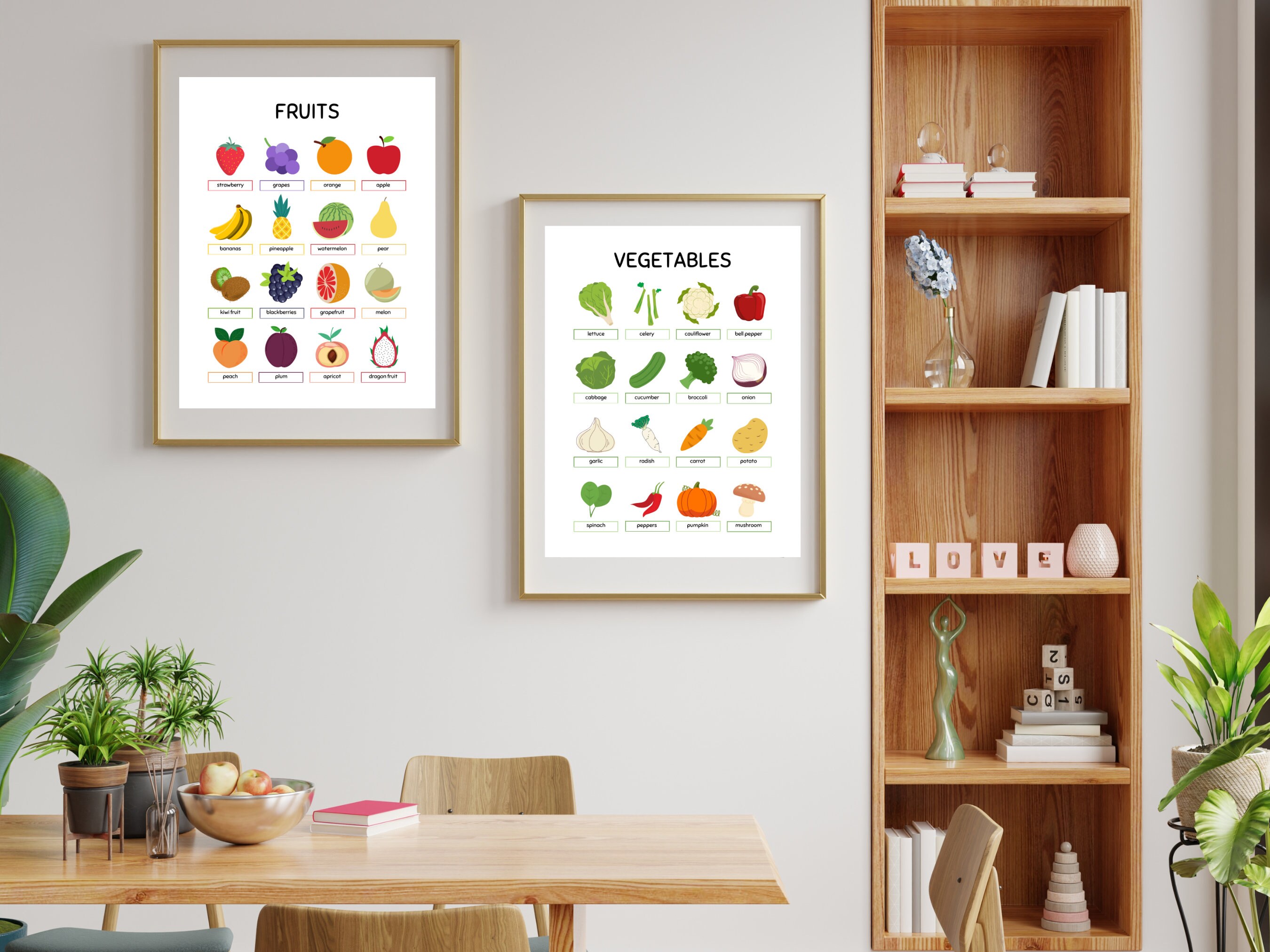 Fruit and Vegetable Educational Poster. Nutrition Poster. Classroom ...