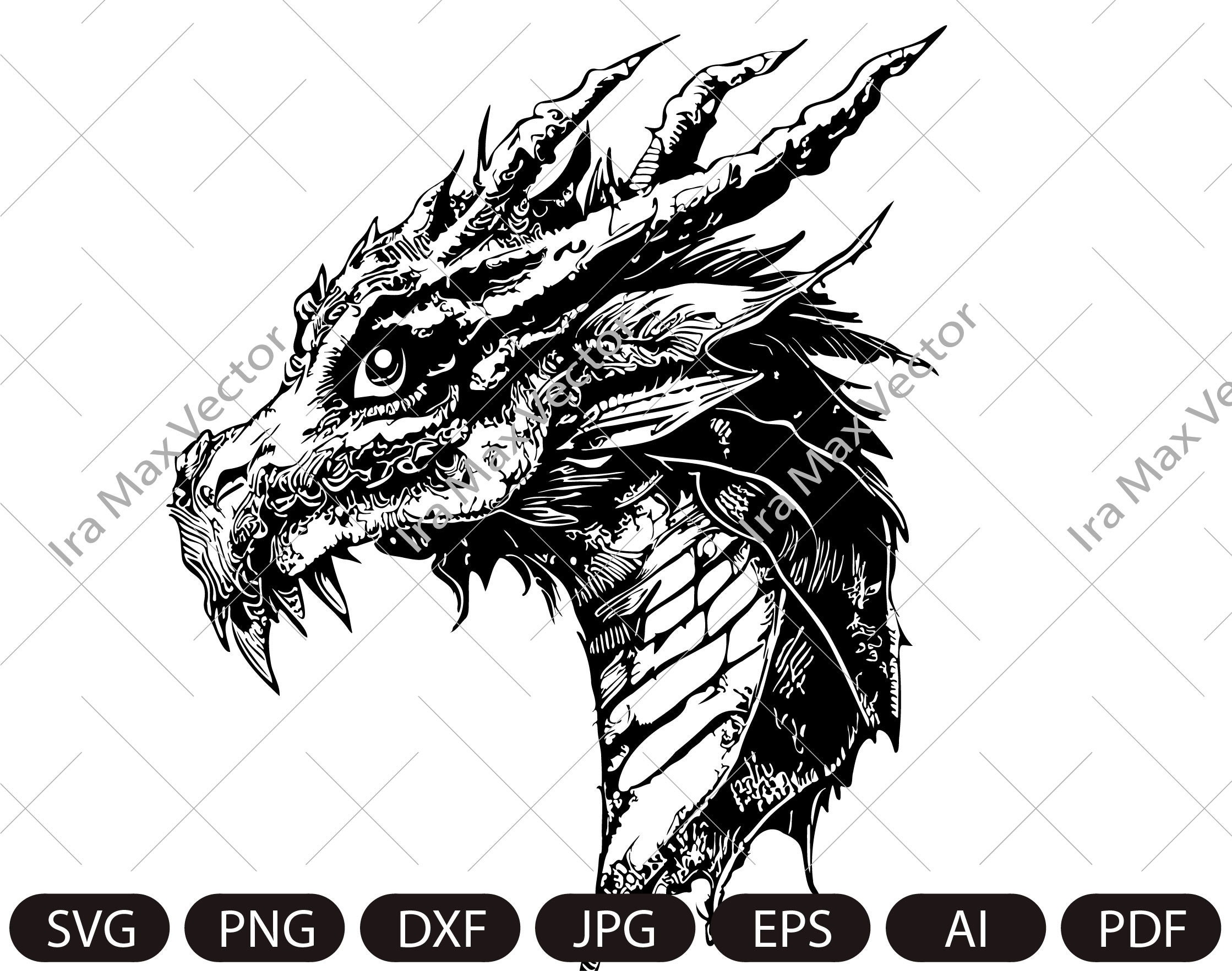 Dragon Face Svg Dragon Portrait Svg Dragon Head Svg Dragon - Etsy Canada