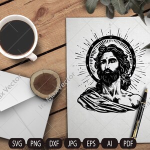 Jesus SVG, Jesus Svg, Jesus Risen, Christian SVG Image, Jesus Face SVG ...