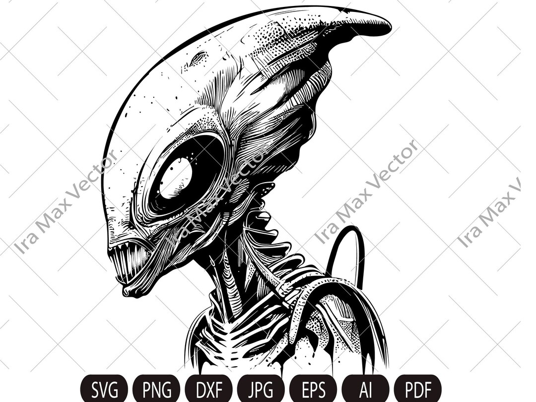 Alien Svg, Cute Alien Svg File, Alien Designs, Alienİmage, Digital ...