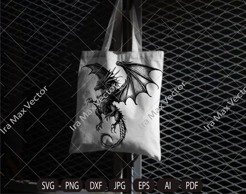 Dragon Svg, Dragon Detailed, Dragon Flying, Dragon Vector, Chinese ...