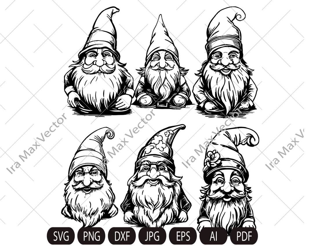 Gnome Bundle Svg,png,pdf , Gnomes Set , Gnomes Svg, Elf Svg,cute Gnome - Etsy