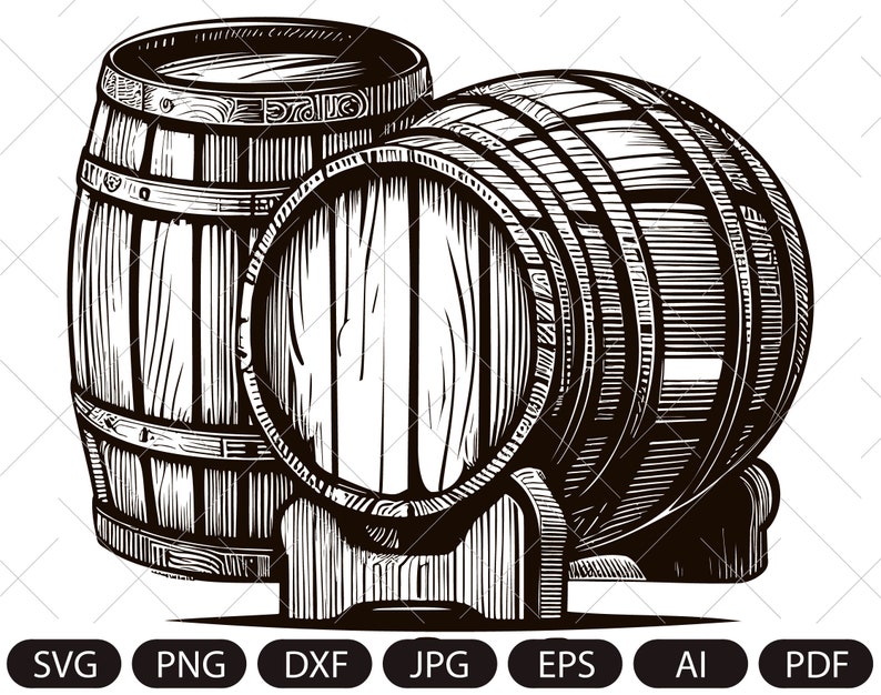Barrels Svg, Wooden Barrel Svg, Barrel Svg, Barrel Dxf,winemaking Svg ...