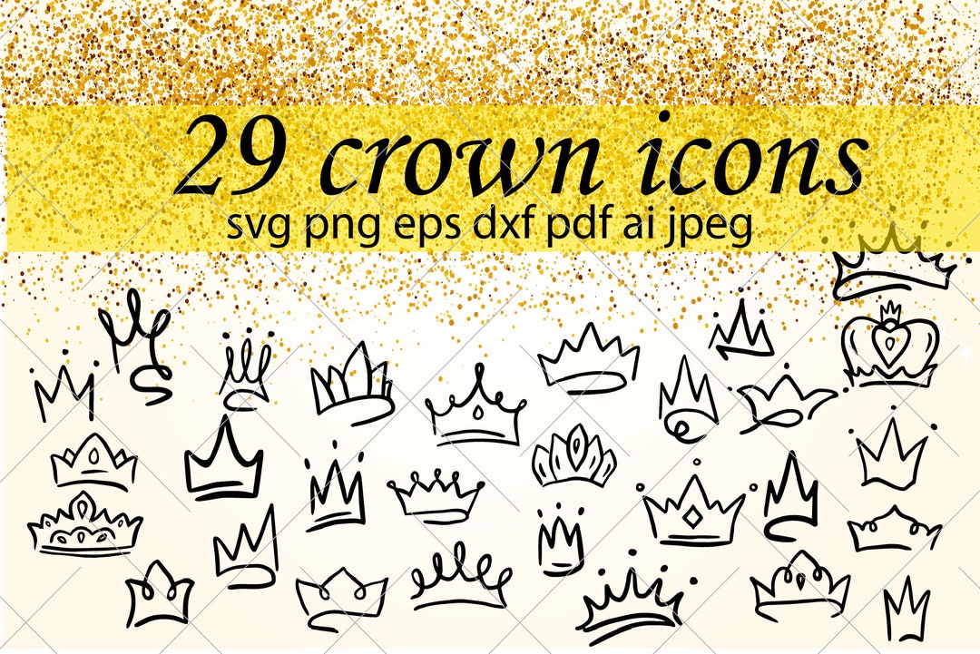 Crown Svg/ Png / Eps/ Dxf/ Tiara Svg / Crown Vector/ Crown Cut ...