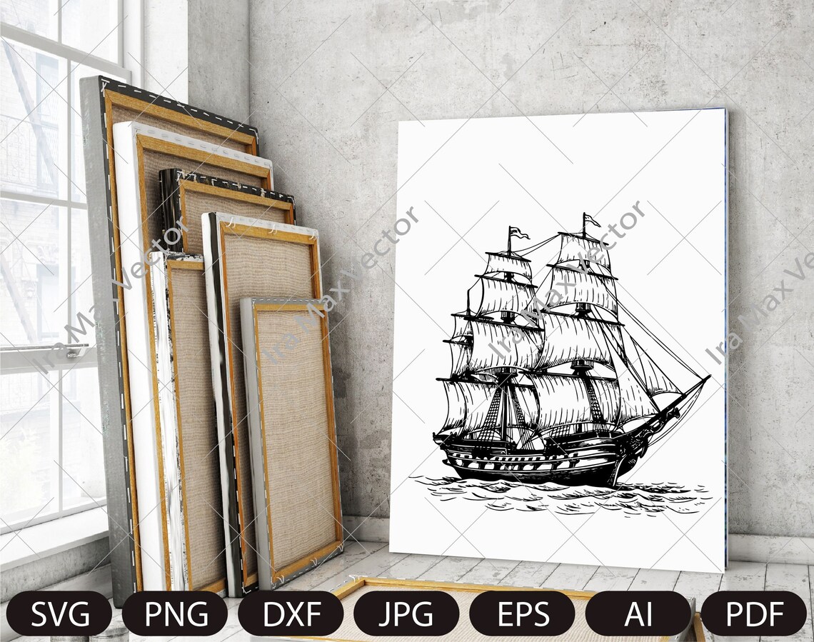 Pirate Ship Svg Ship Svg Sail Boat Svg Pirate Ship Clipart - Etsy
