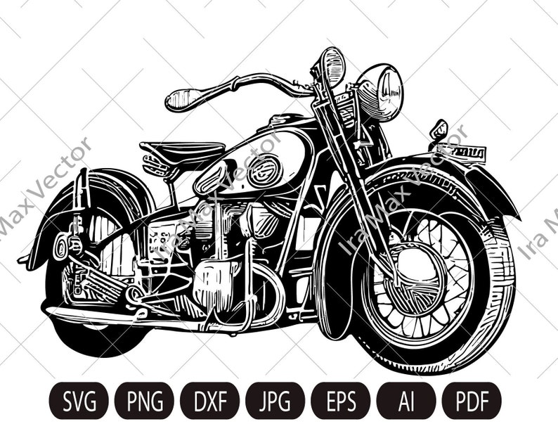 Motorcycle SVG, Motorbike Retro Svg,motor Bike Svg, Motorcycle Clipart ...
