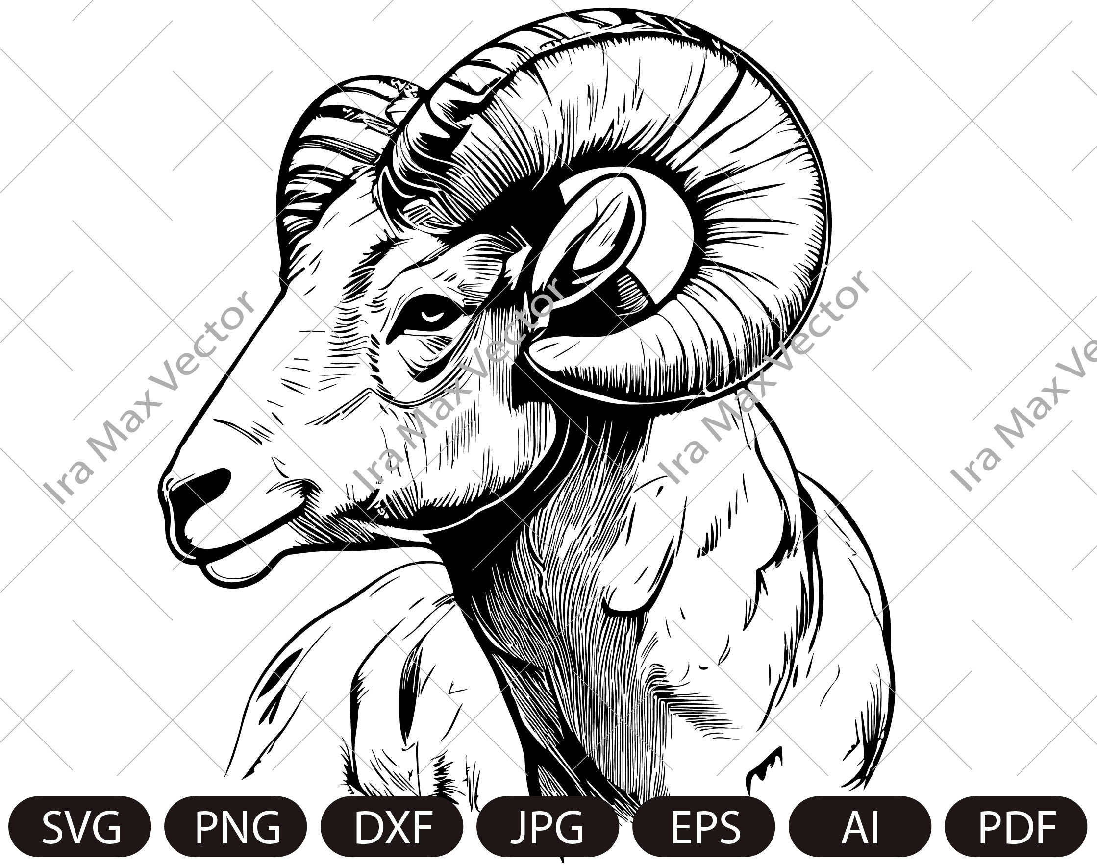 Ram Mascot Svg/ram Head Svg /ram Face /sheep Animal/farm - Etsy UK