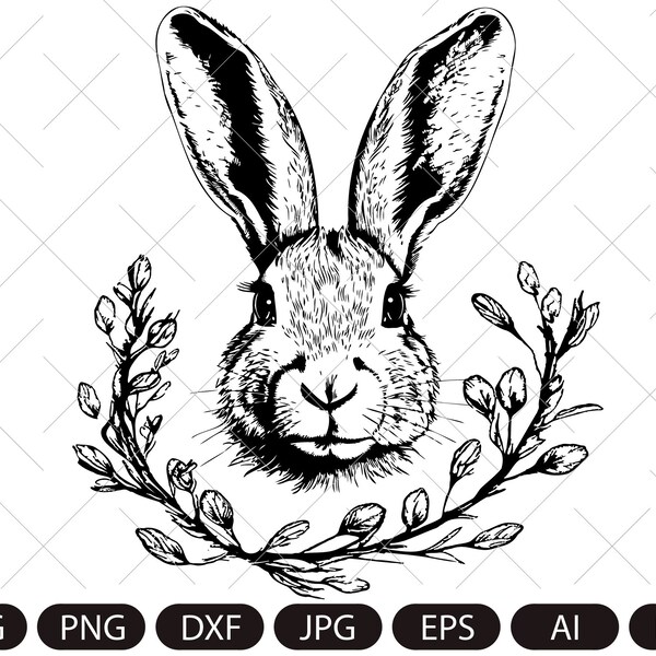 Rabbit Svg - Etsy