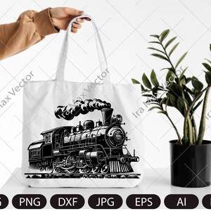 Steam Locomotive Vintage Svg, Retro Transport, Old Train, Train Retro ...