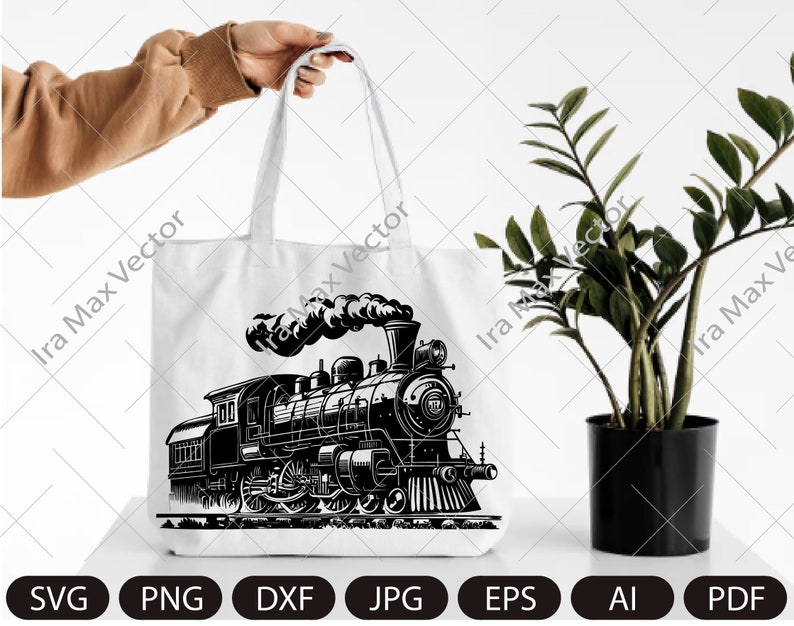 Steam Locomotive Vintage Svg, Retro Transport, Old Train, Train Retro ...