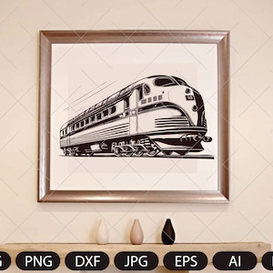Train Svg/retro Train Svg/flight Train Svg/transport Svg/decal/stencil ...