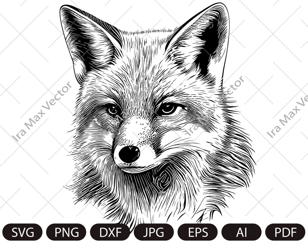 FOX Face Svg / Fox Head Svg / Fox Svg /fox Mascot Svg / Fox Printable ...