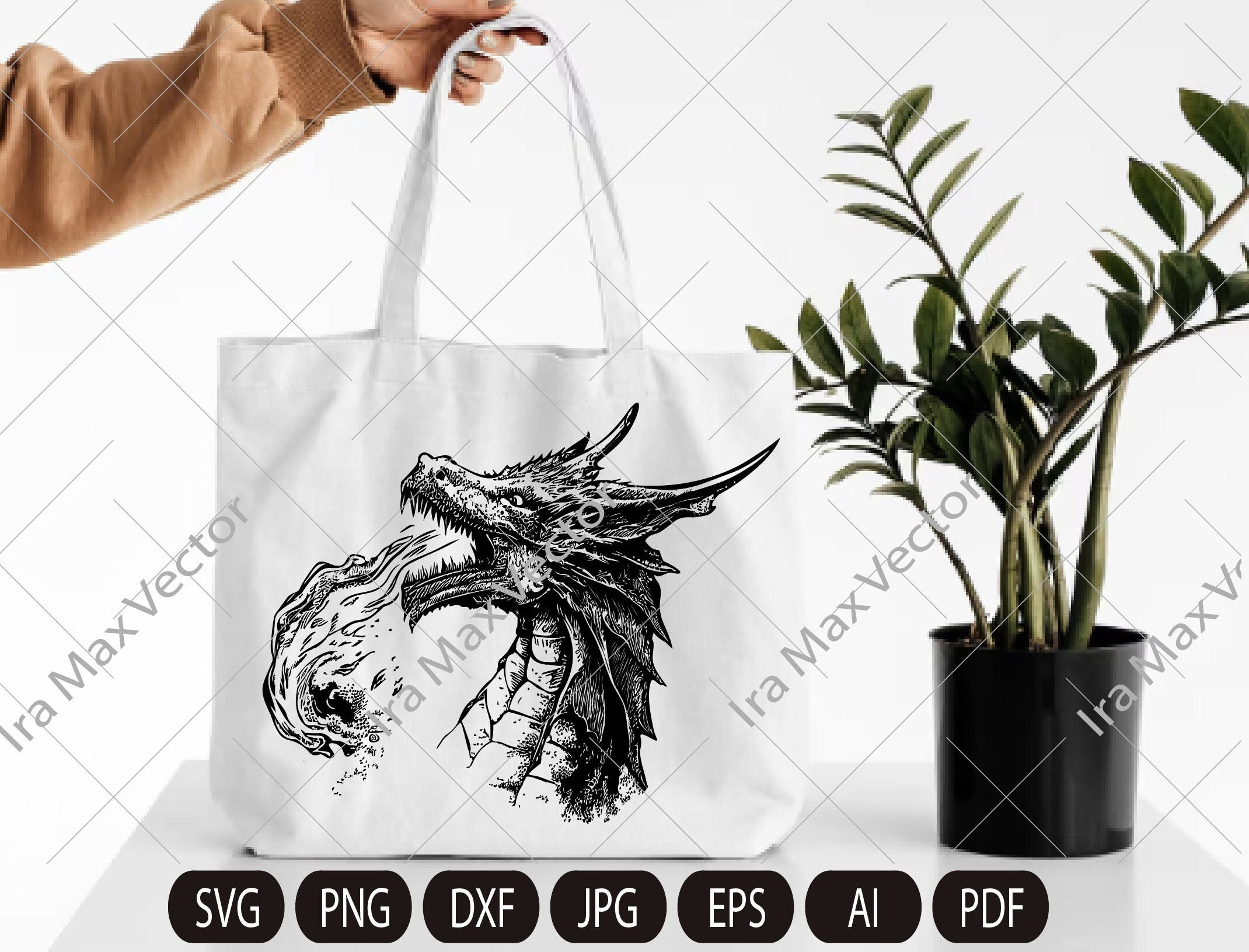 Fire Breathing Dragon SVG , Fantasy Dragon SVG , Mythical Animal SVG ...