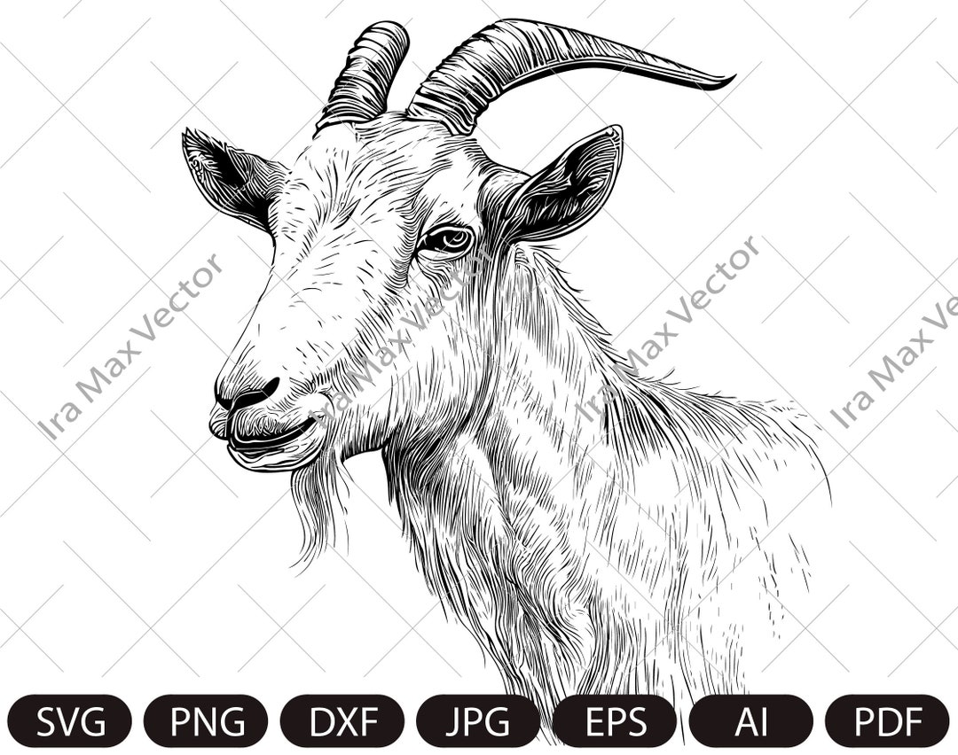 Goat Svg, Goat Clipart, Goat Png, Goat Head, Goat Face Svg, Goat ...