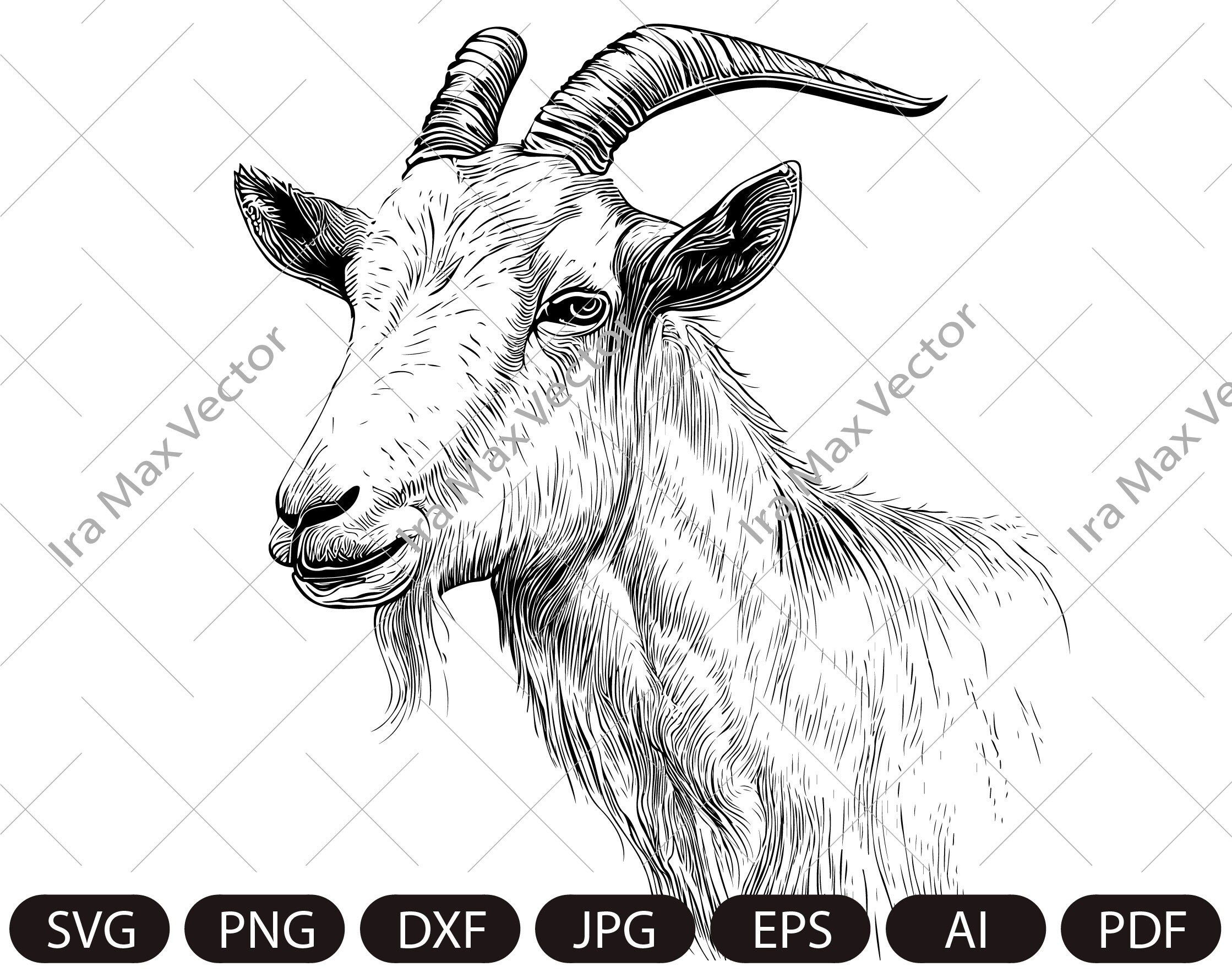 Goat Svg, Goat Clipart, Goat Png, Goat Head, Goat Face Svg, Goat ...